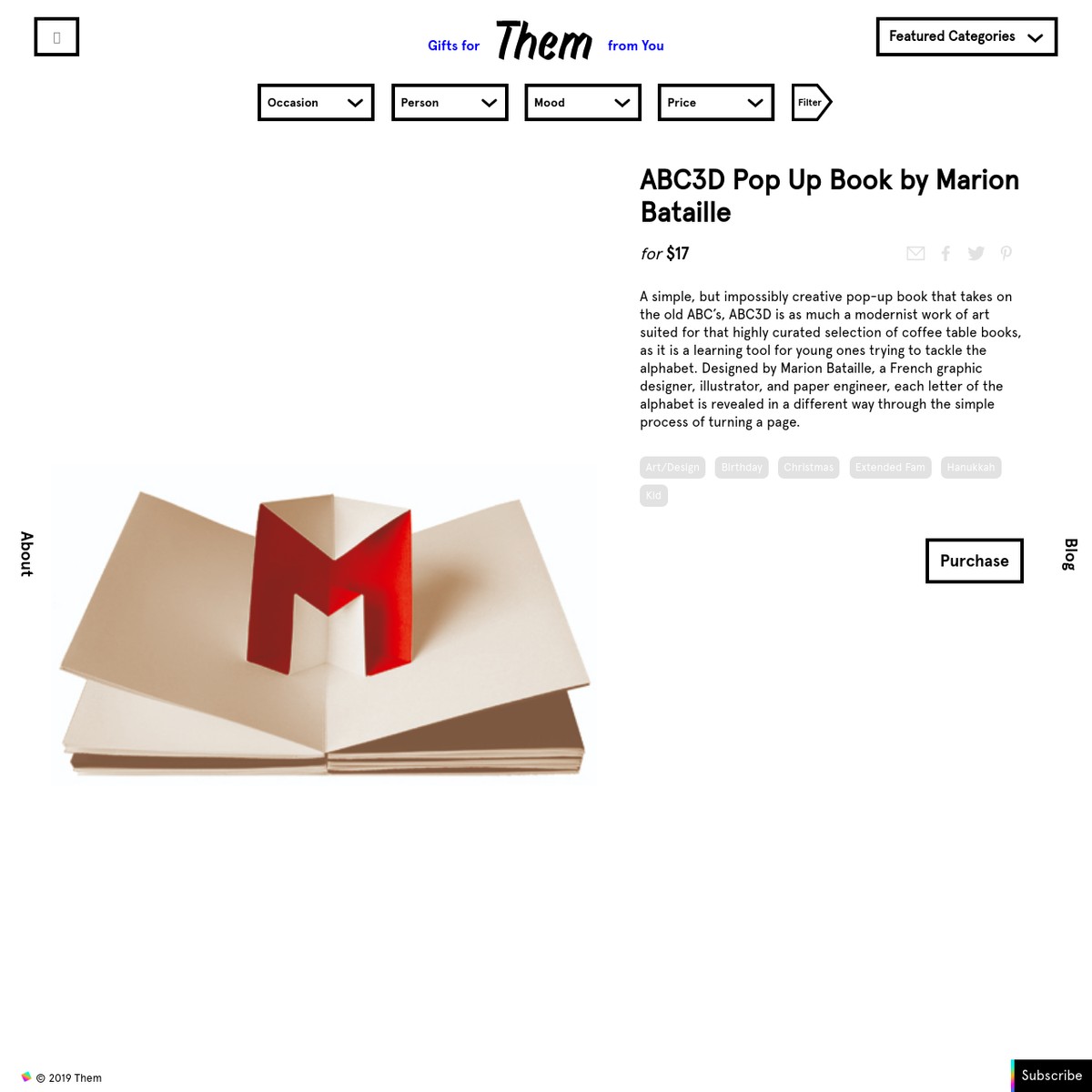 Them Gifts Abc3d Pop Up Book By Marion Bataille Are Na