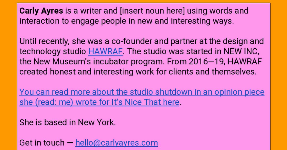 UPDATED [Carly Ayres] Website_as_a_resume DRAFT | Are.na