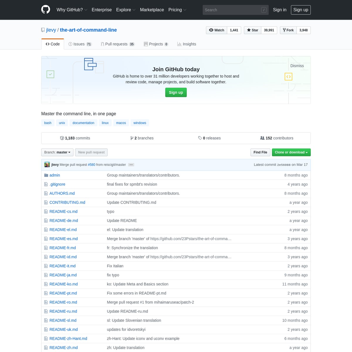 jlevy/the-art-of-command-line — Are.na