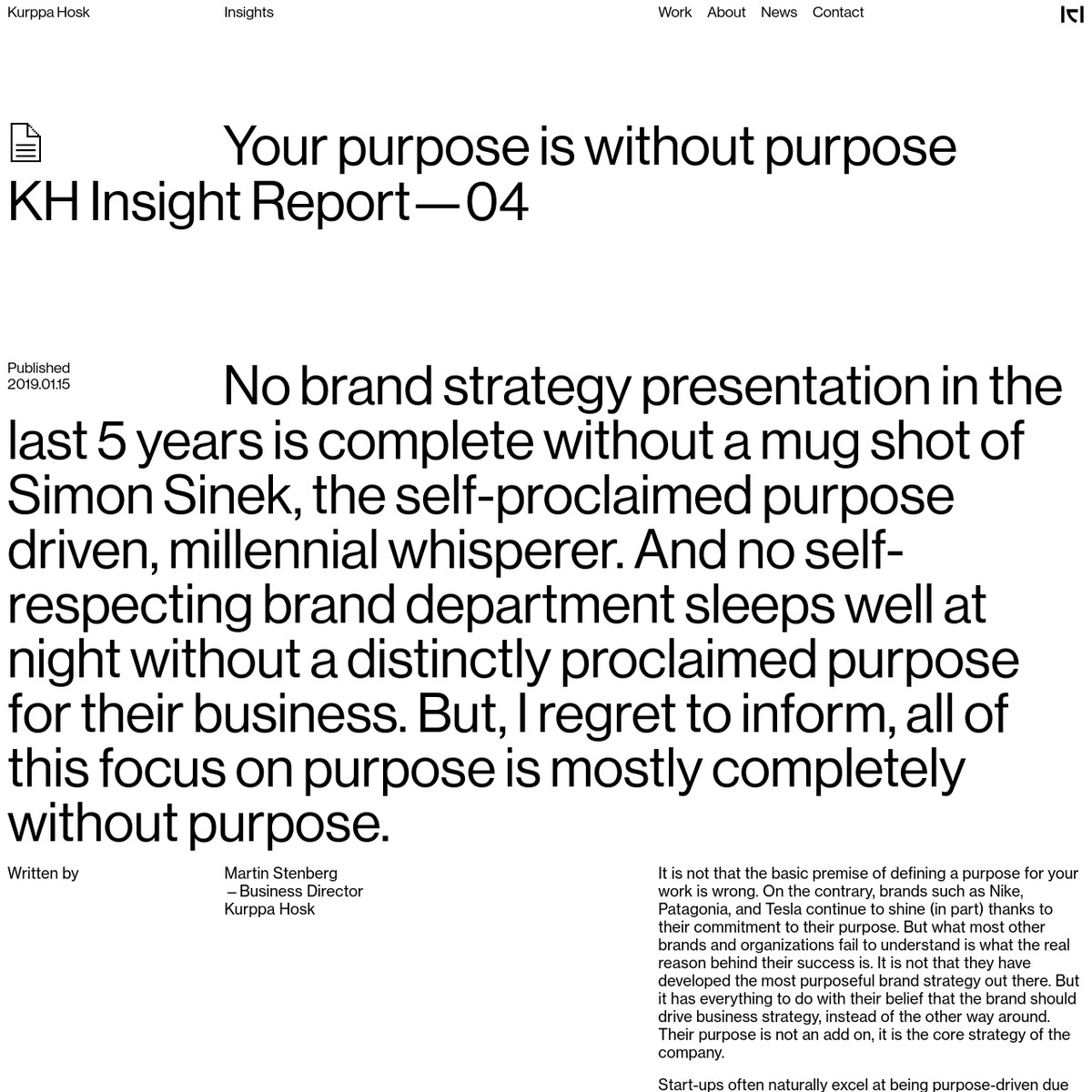 Your purpose is without purpose - Kurppa Hosk — Are.na