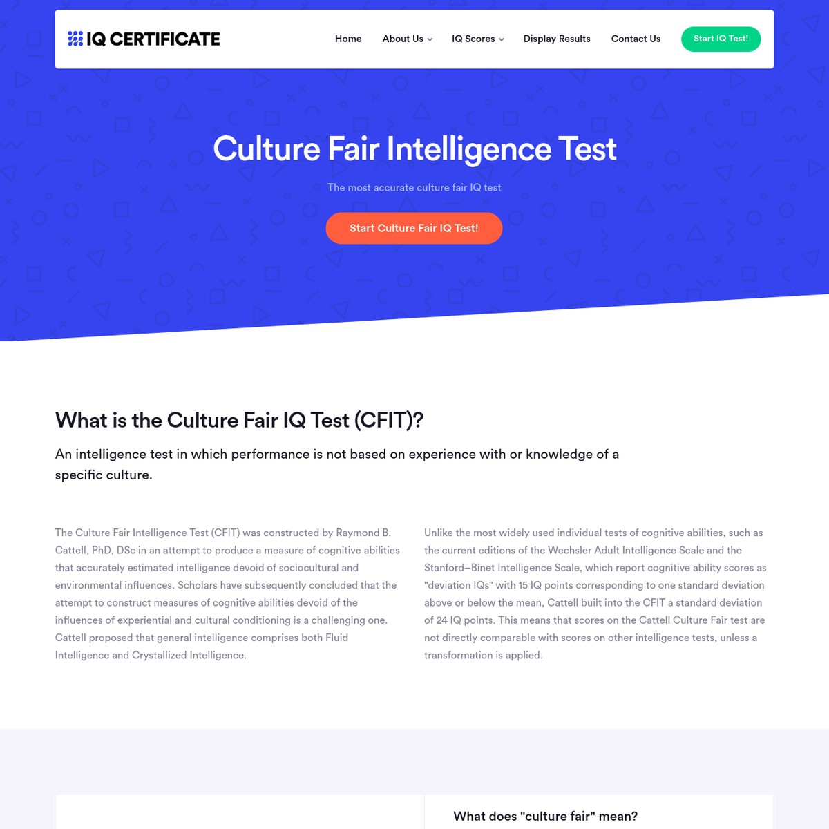 Culture Fair Intelligence Test - IQ Certificate — Are.na