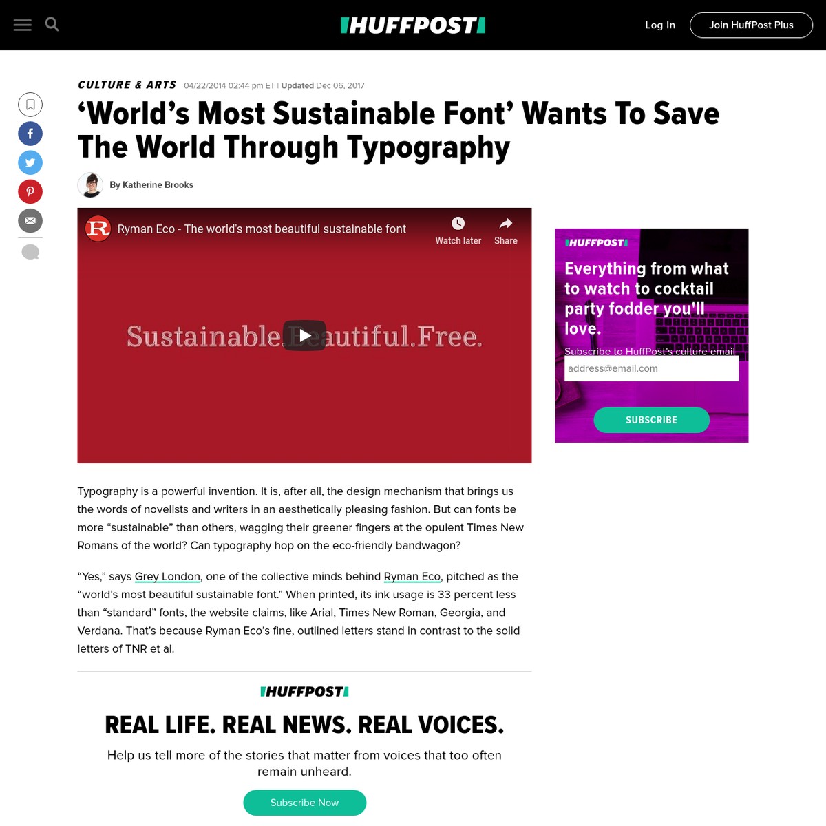 'World's Most Sustainable Font' Wants To Save The World Through ...