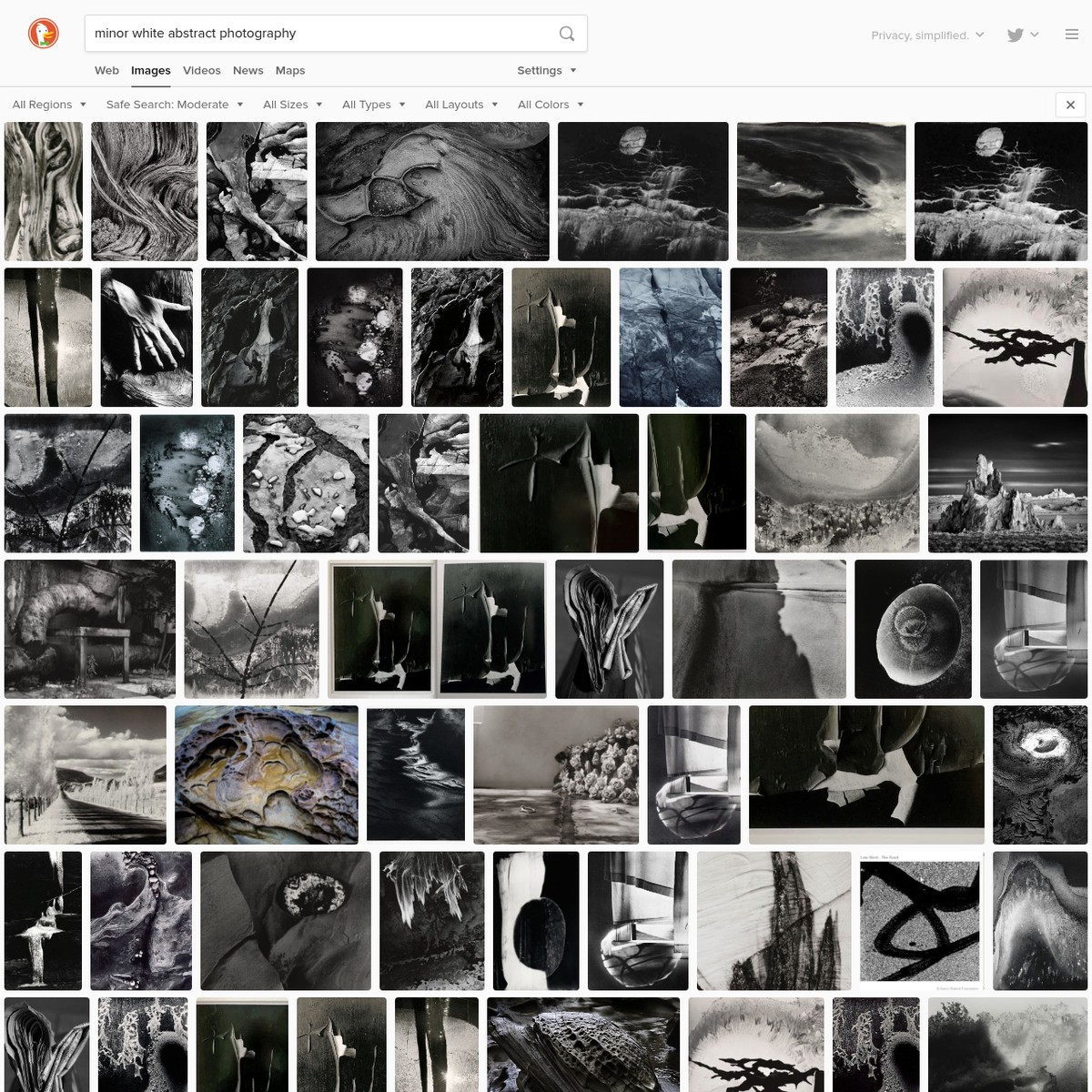minor white abstract photography at DuckDuckGo — Are.na