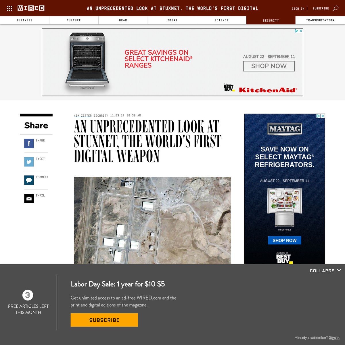 An Unprecedented Look at Stuxnet, the World's First Digital Weapon — Are.na