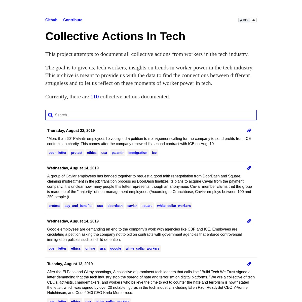 Collective Actions in Tech — Are.na