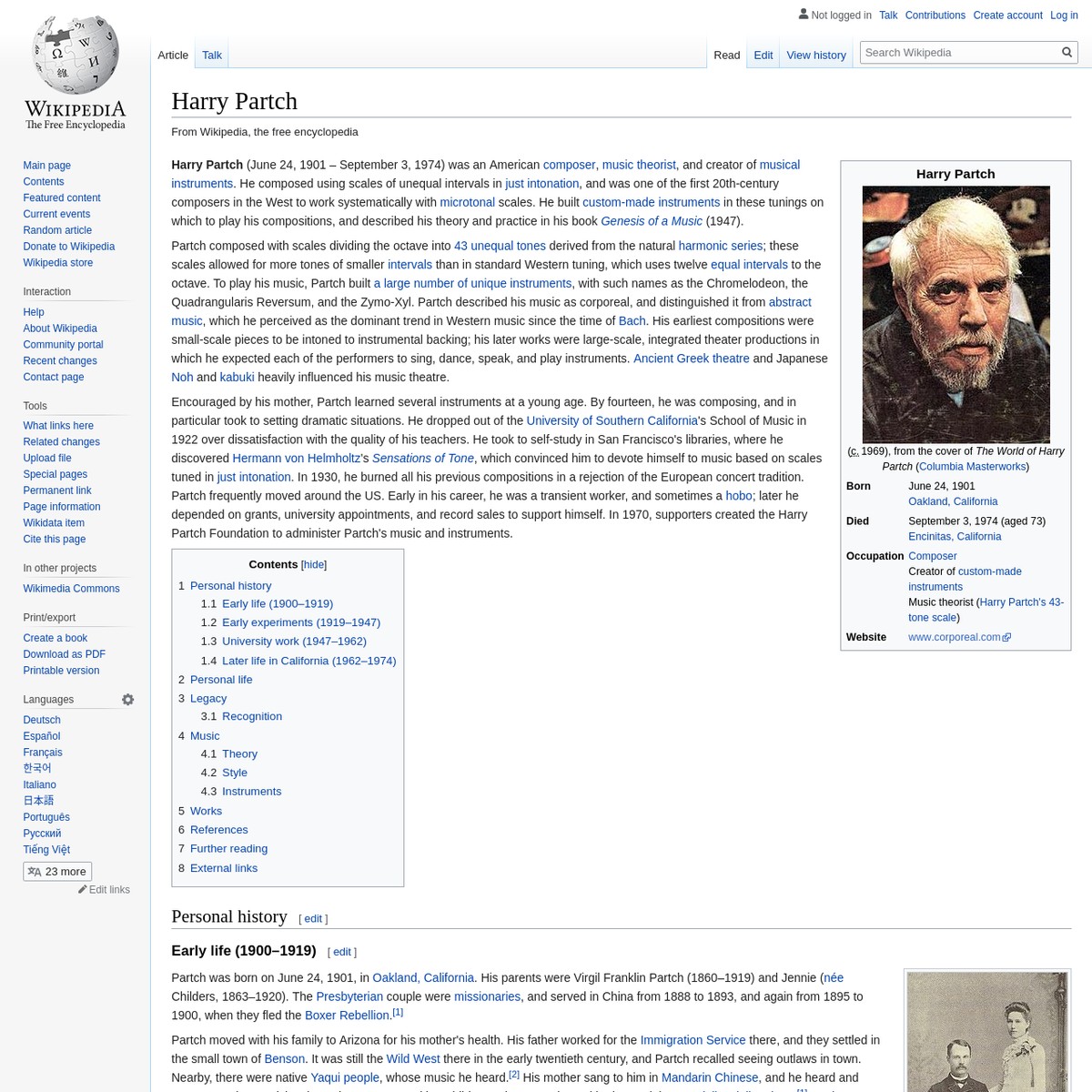 Harry Partch — Are.na