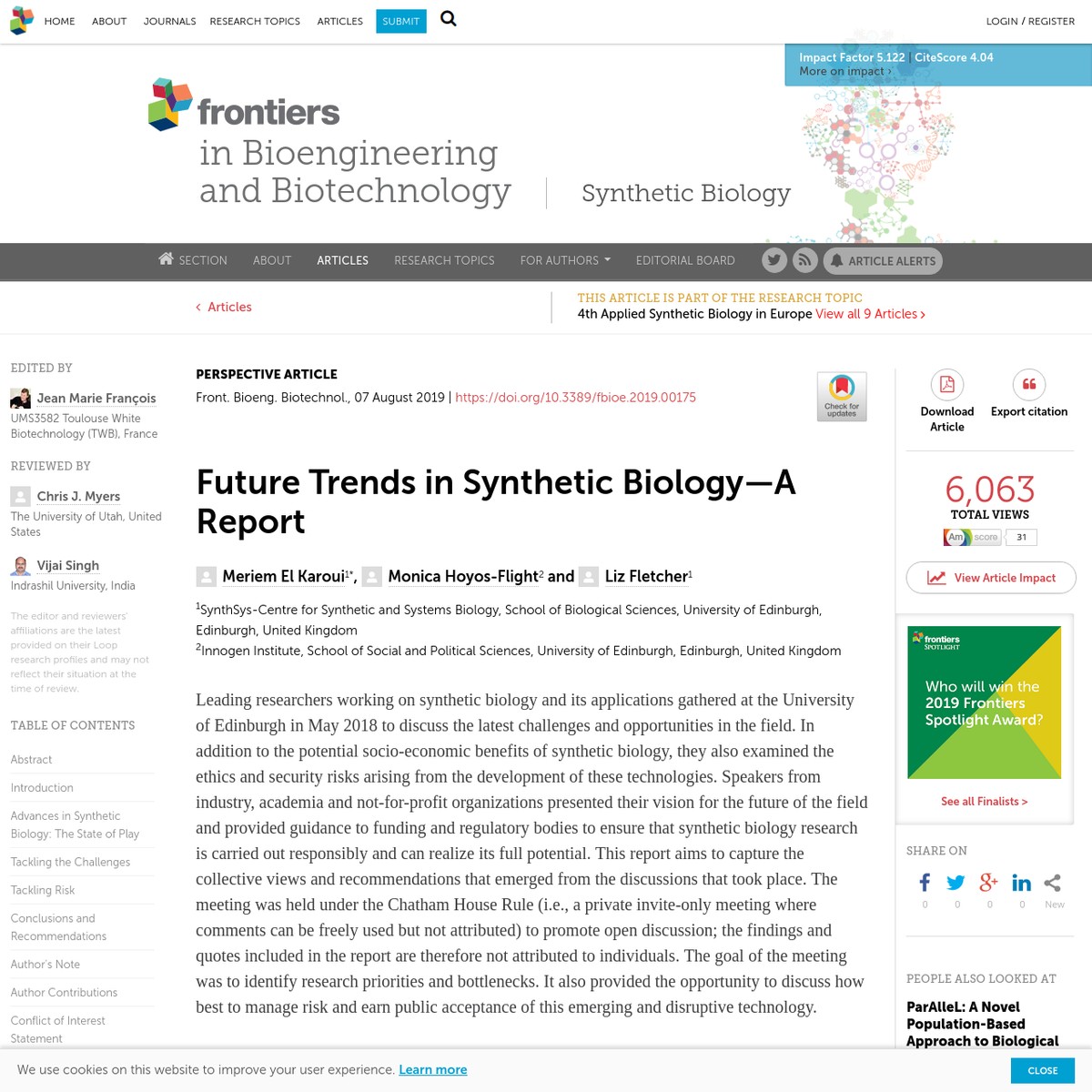 Future Trends in Synthetic Biology-A Report — Are.na