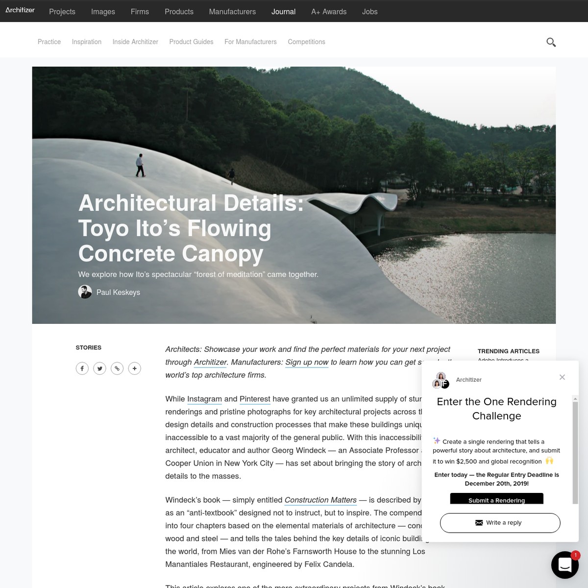 Architectural Details: Toyo Ito's Flowing Concrete Canopy - Architizer ...