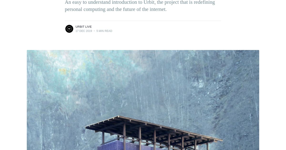 What is Urbit? An Introduction. | Are.na