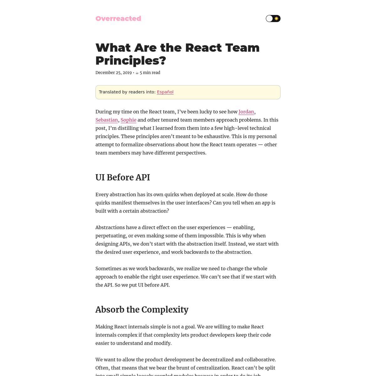 What Are the React Team Principles? — Are.na