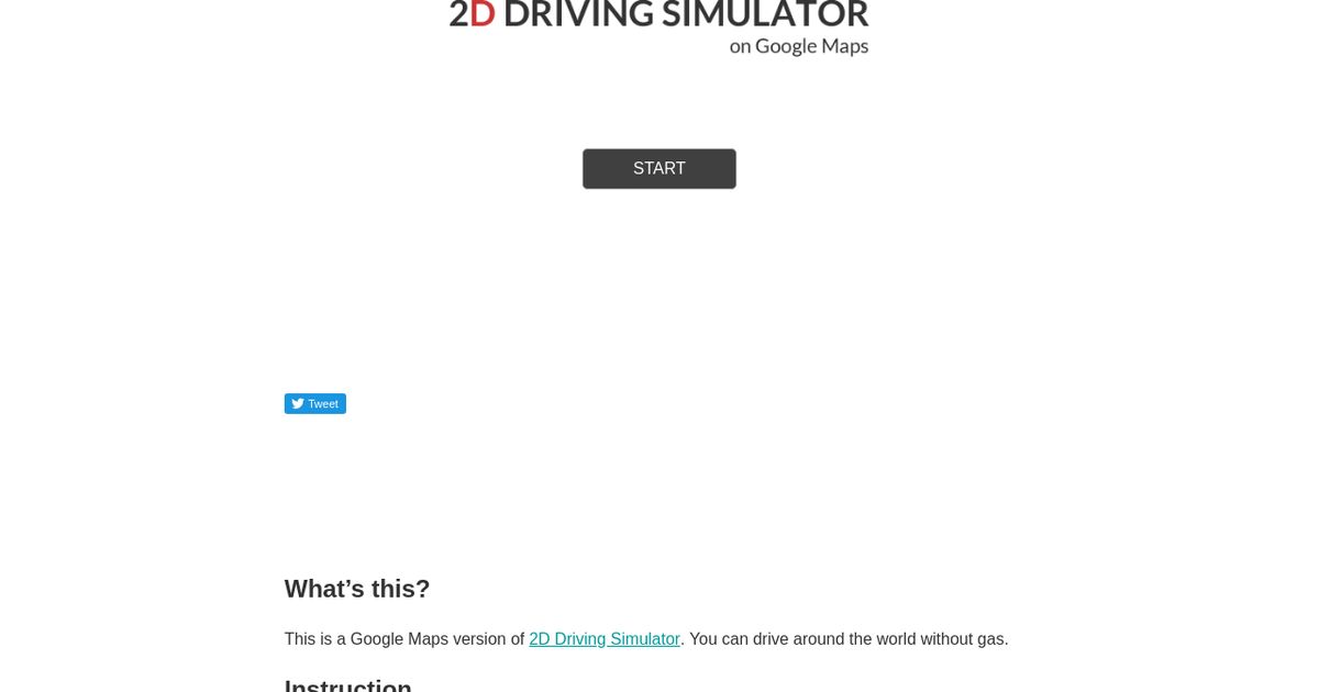 2D Driving Simulator on Google Maps | Are.na