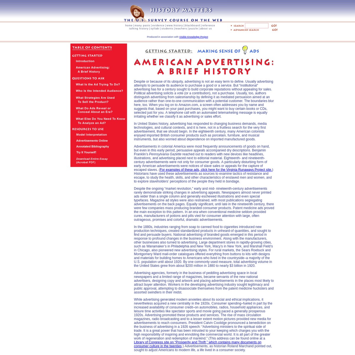 the history of american advertising — Are.na