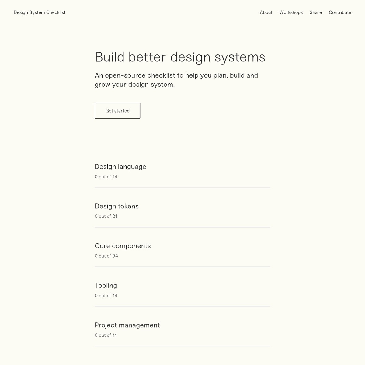 Design System Checklist — Are.na