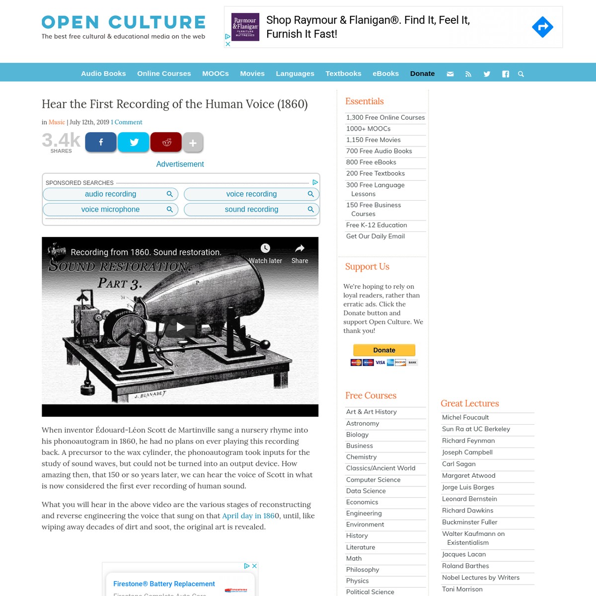 Hear the First Recording of the Human Voice (1860) — Are.na