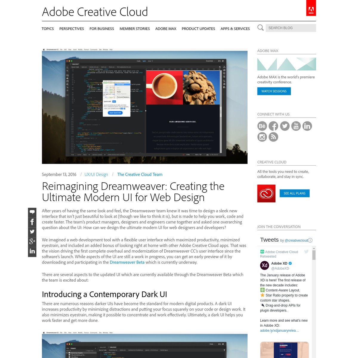 Reimagining Dreamweaver: Creating the Ultimate Modern UI for Web Design ...
