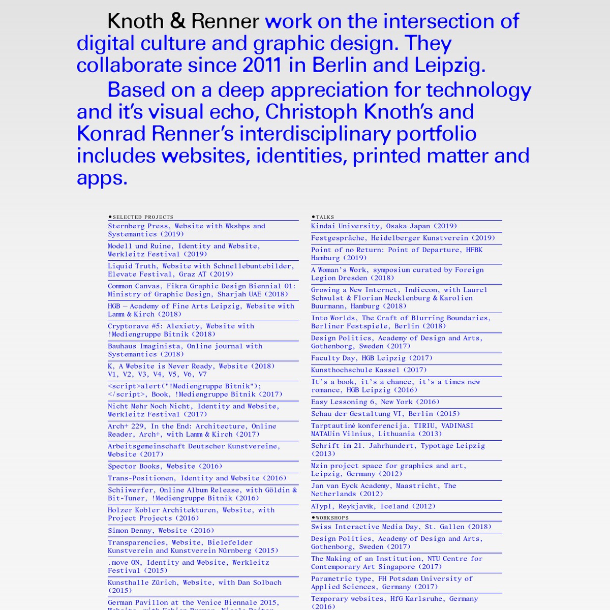 Knoth & Renner — Are.na