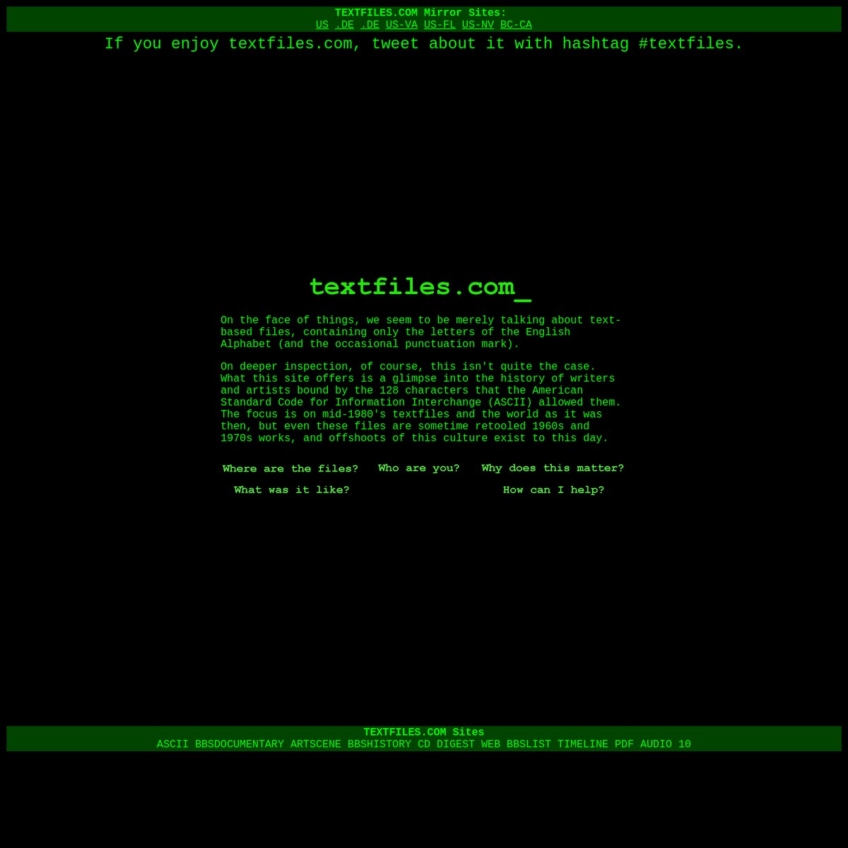 T E X T F I L E S D O T C O M — Are.na