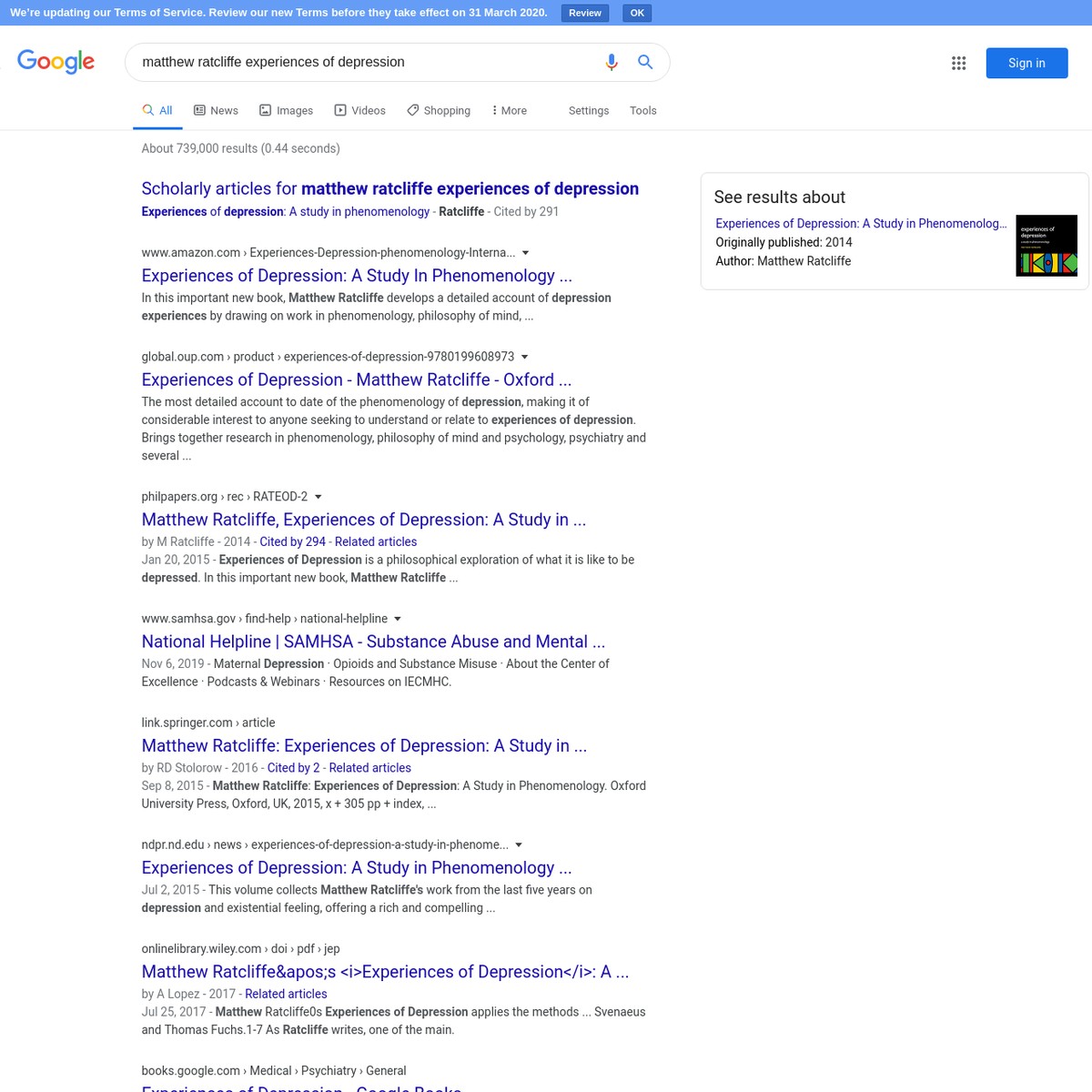 matthew ratcliffe experiences of depression - Google Search — Are.na