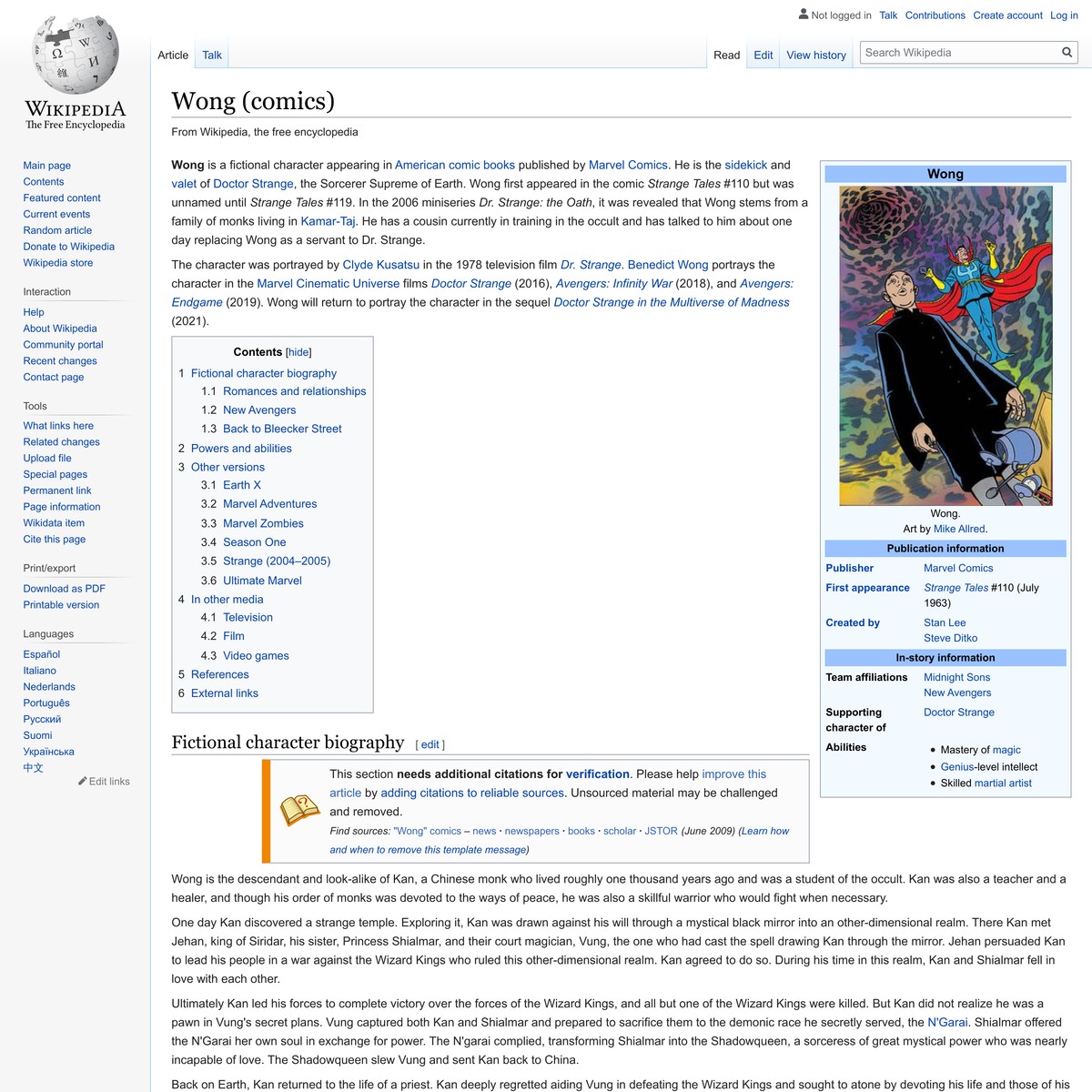 Wong (comics) - Wikipedia — Are.na
