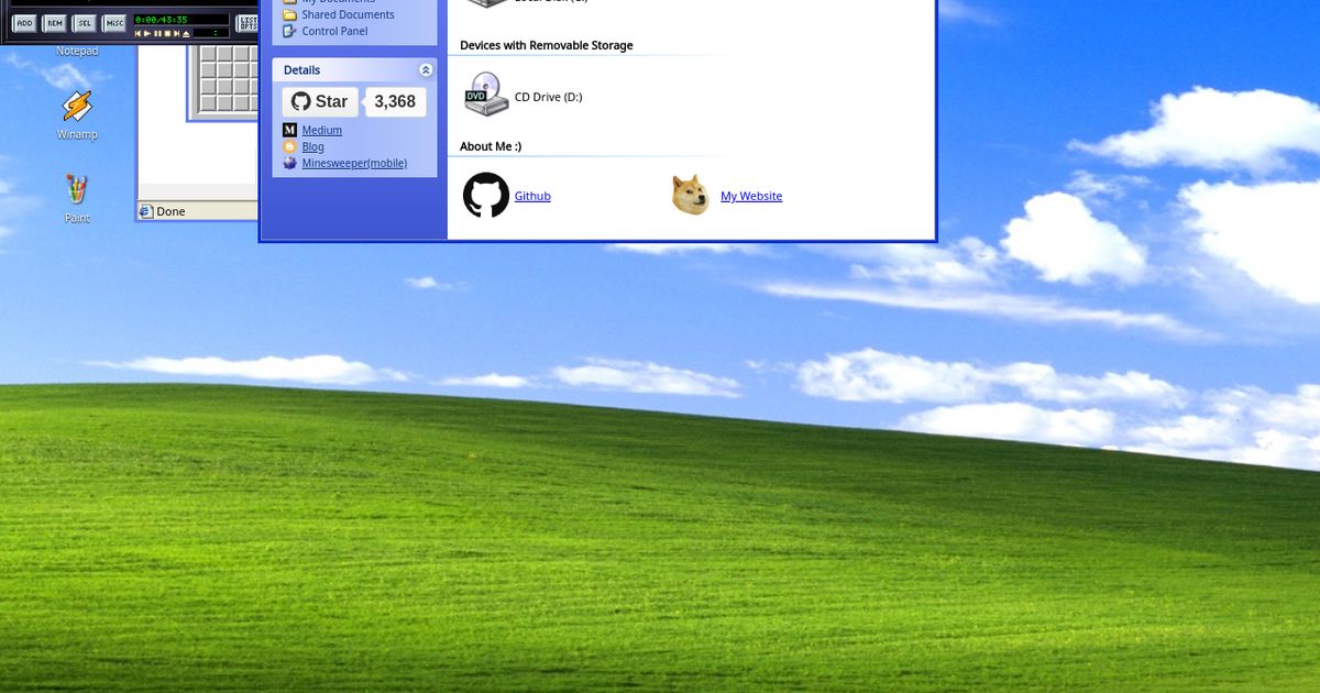 WinXP - Windows XP in React | Are.na