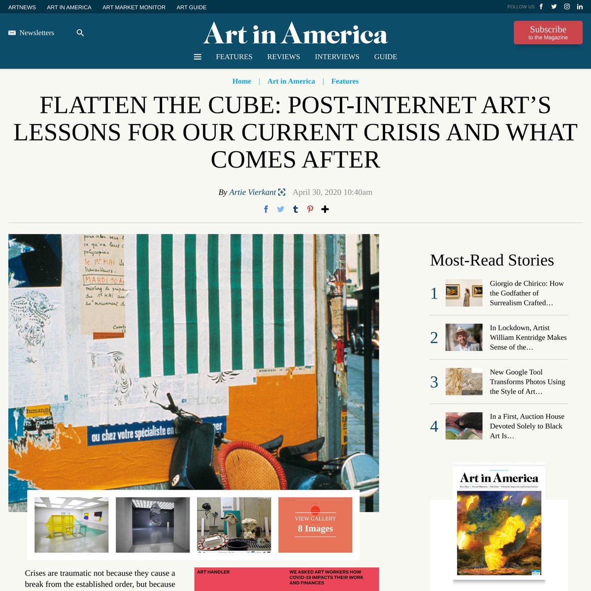 Flatten the Cube: Post-Internet Art’s Lessons for Our Current Crisis ...