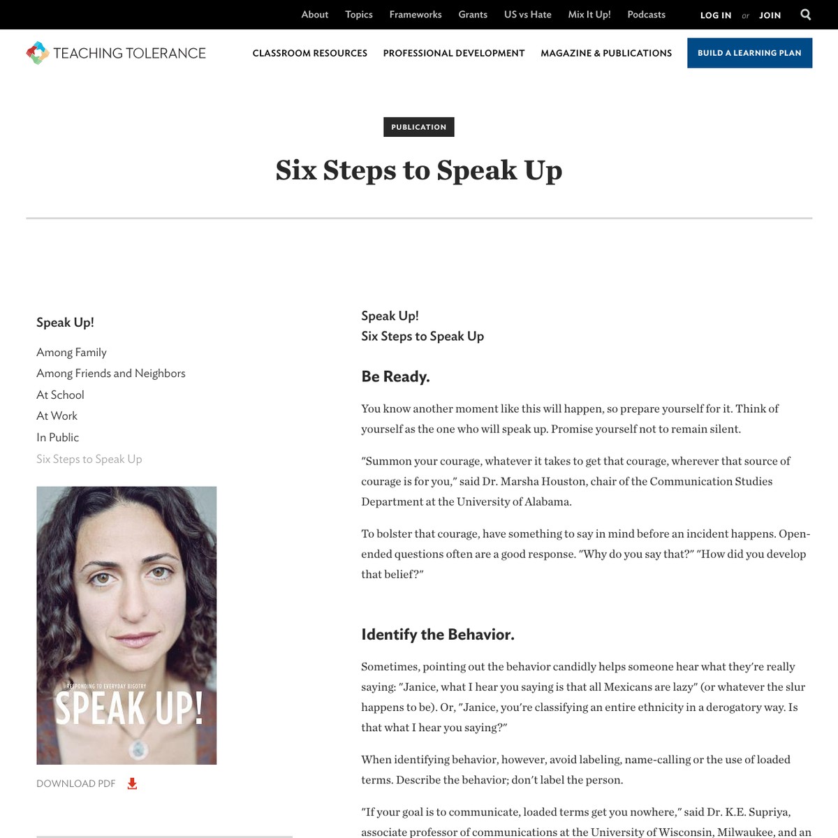 Six Steps to Speak Up — Are.na