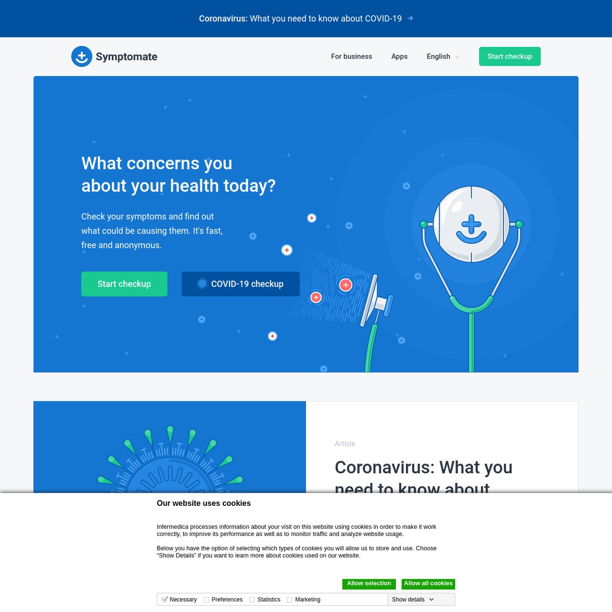 Symptomate - Check your symptoms online — Are.na