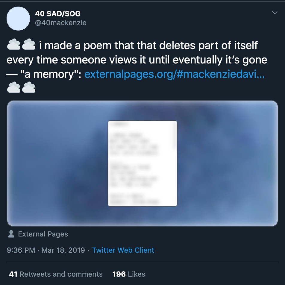 ephemeral poem — Are.na