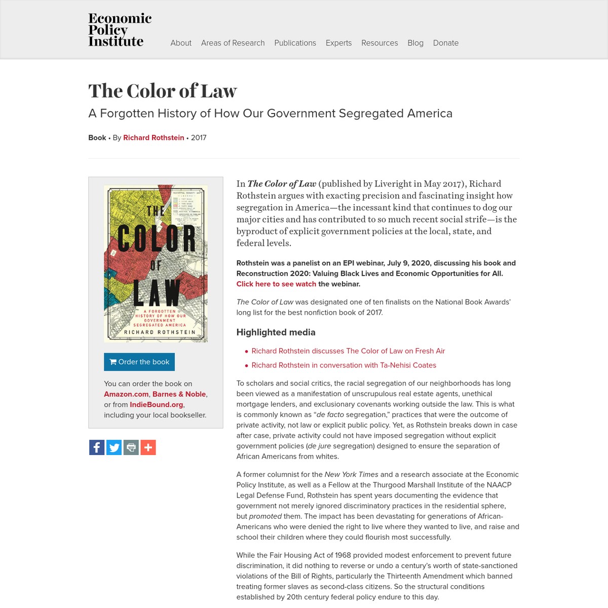 The Color of Law: A Forgotten History of How Our Government Segregated ...
