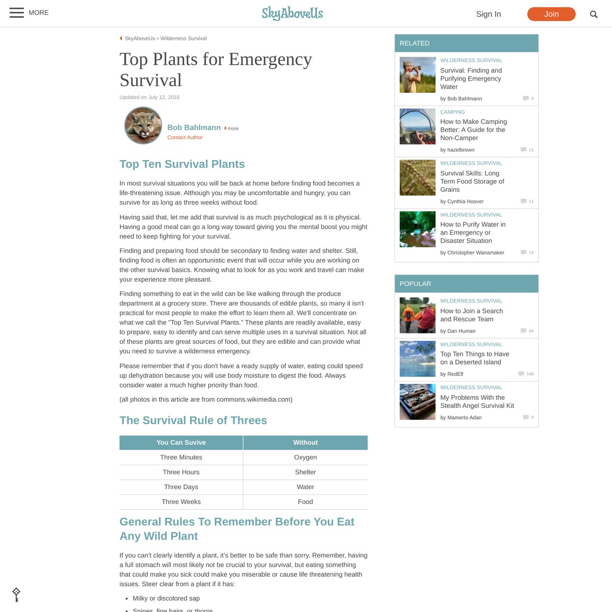 Top Plants for Emergency Survival — Are.na