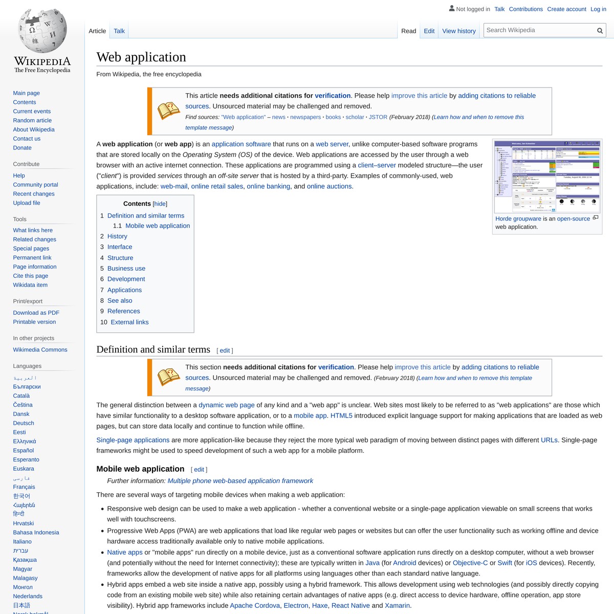 Web application - Wikipedia — Are.na