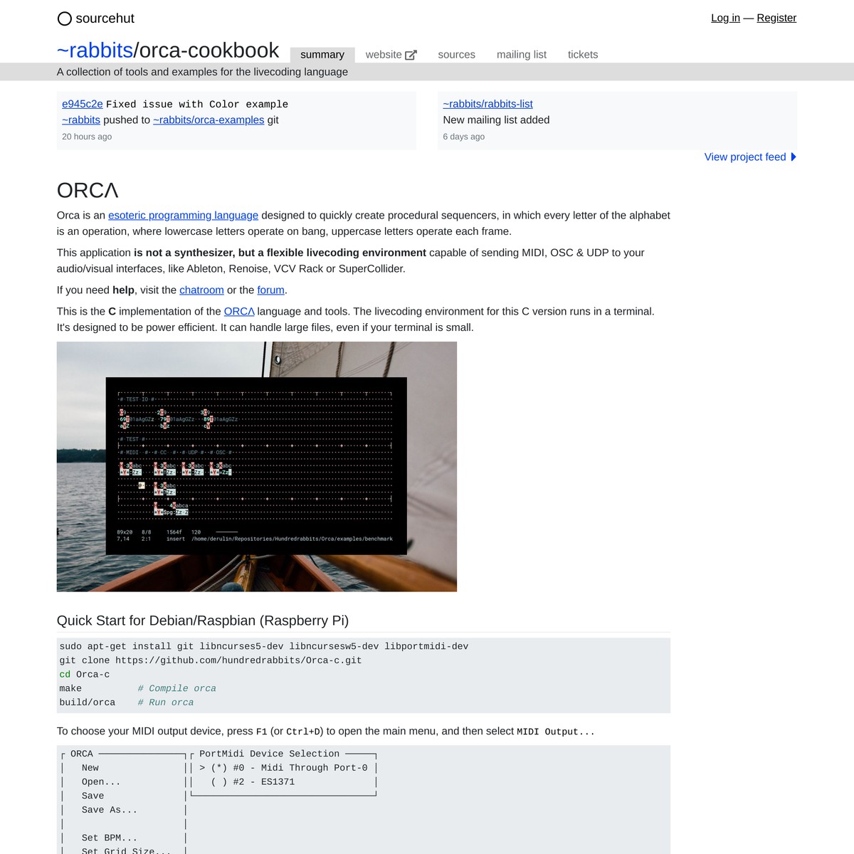 orca-cookbook: A collection of tools and examples for the livecoding ...