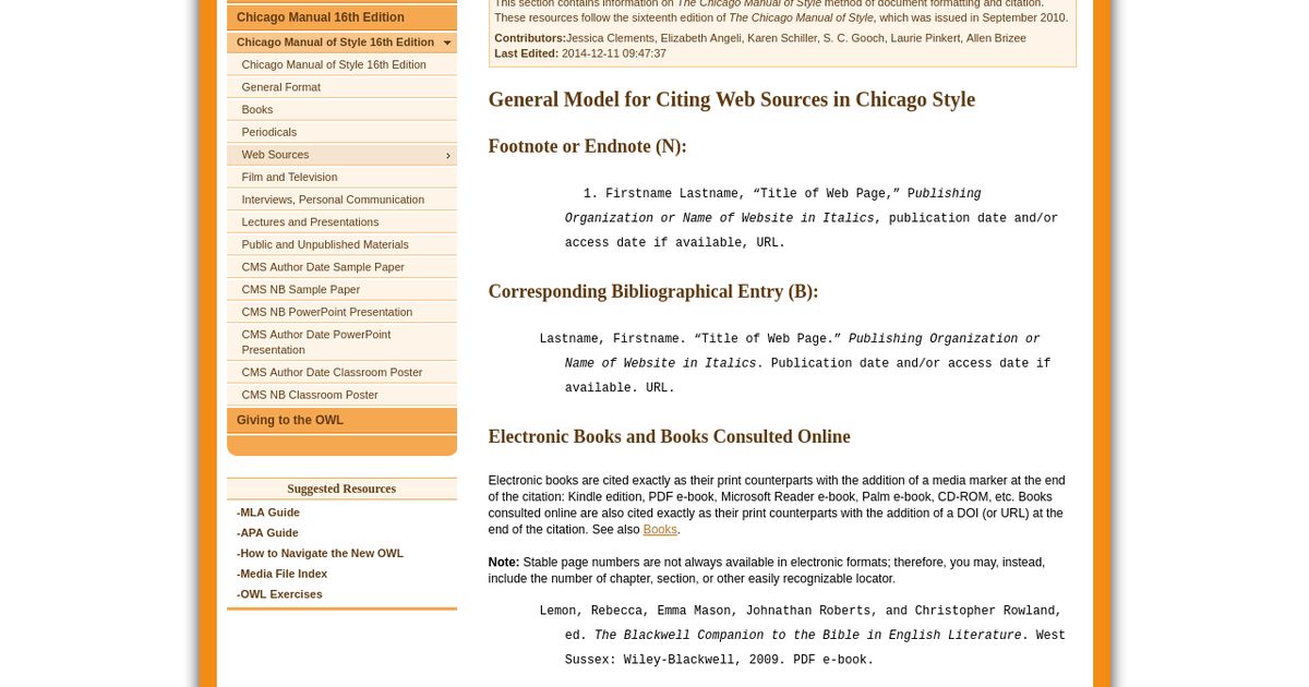 Purdue OWL: Chicago Manual of Style 16th Edition | Are.na