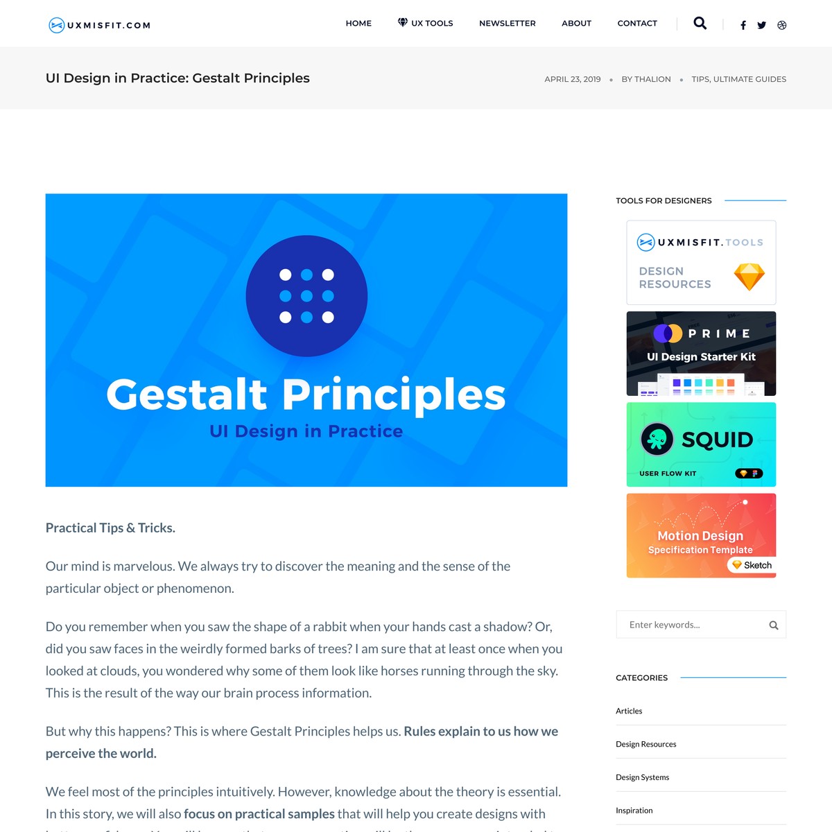 UI Design in Practice: Gestalt Principles | UXMISFIT.COM — Are.na