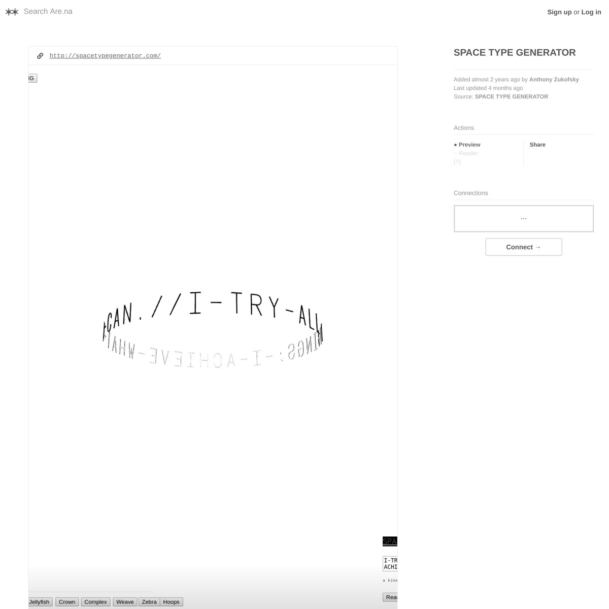 SPACE TYPE GENERATOR — Are.na — Are.na