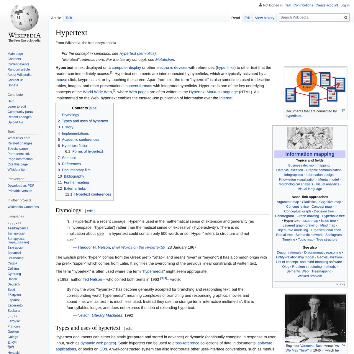 Hypertext - Wikipedia — Are.na