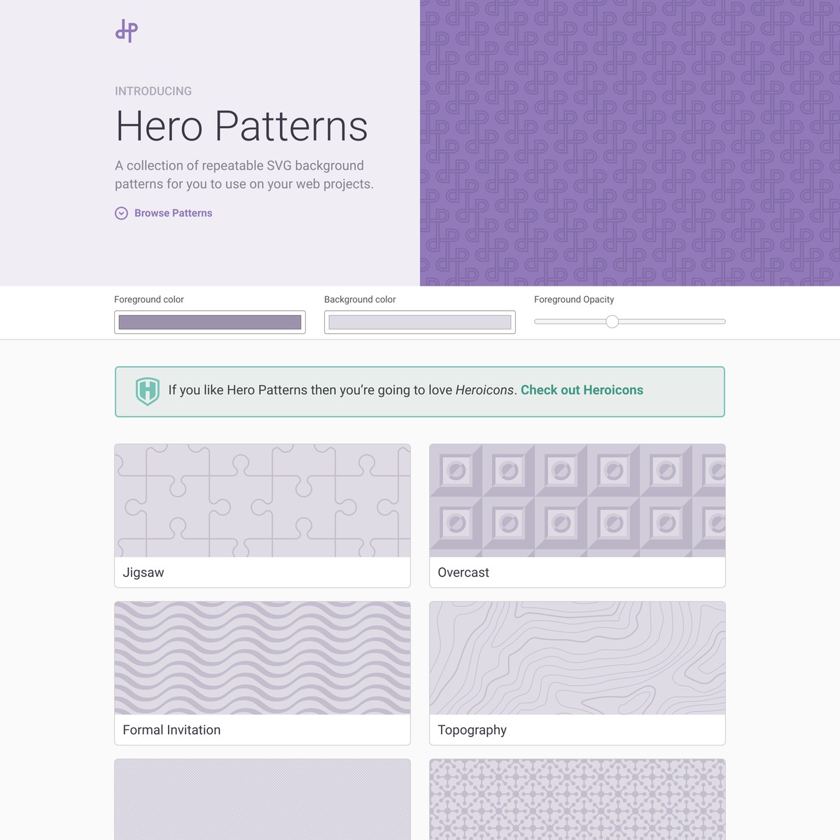 Hero Patterns — Are.na