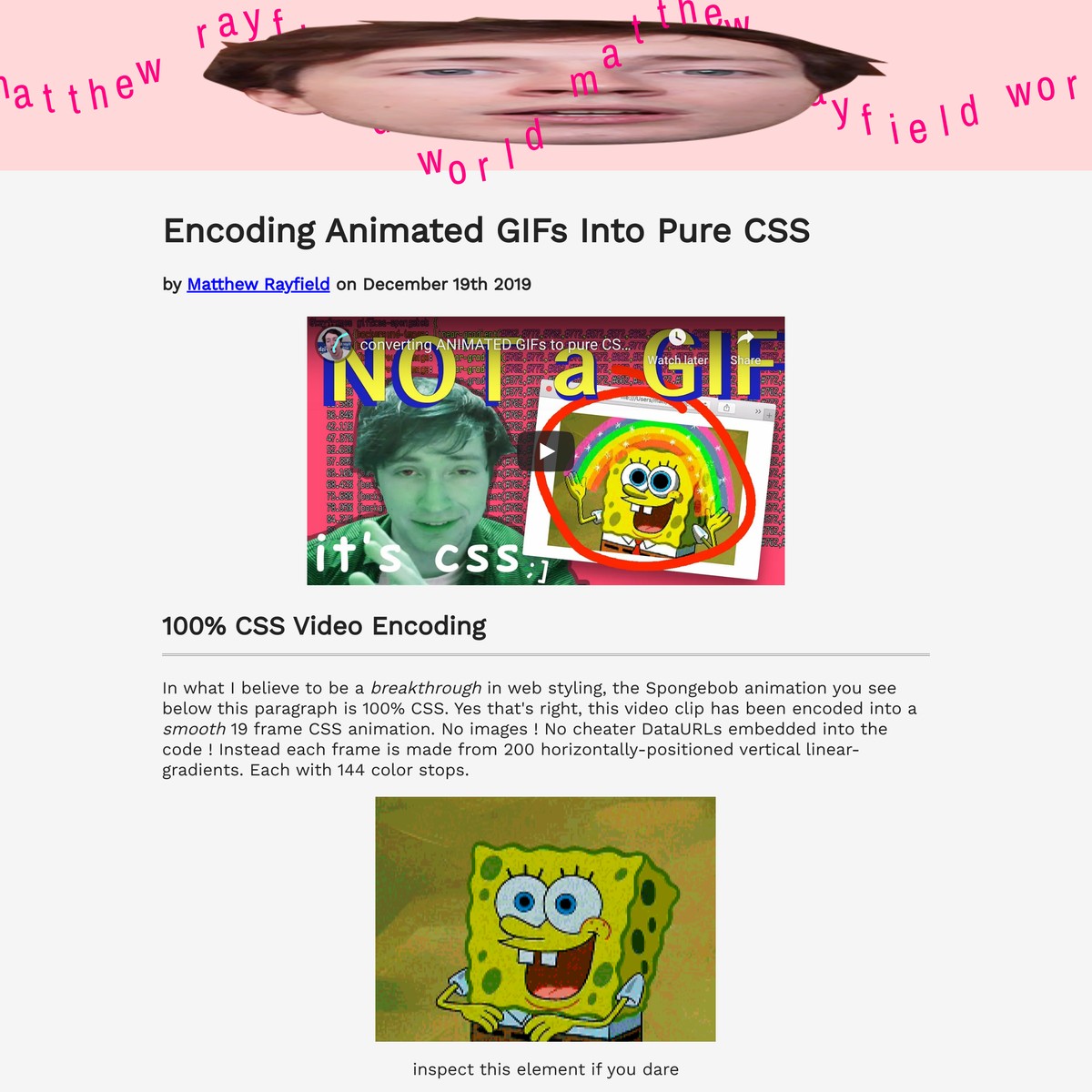 Encoding Animated GIFs Into Pure CSS — Are.na