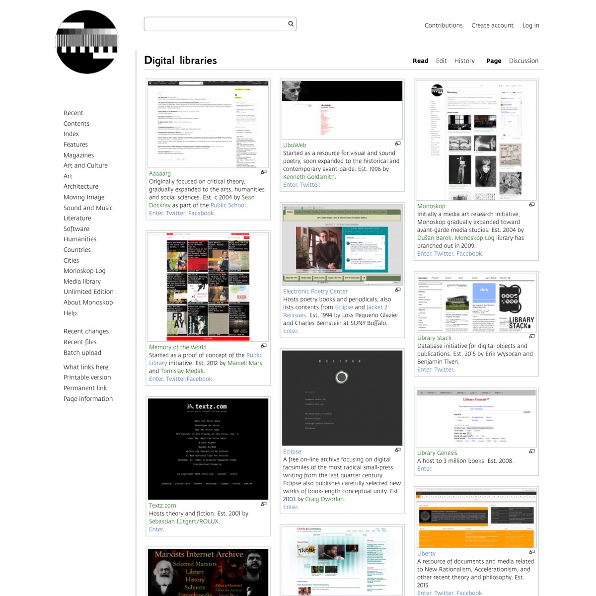 Digital libraries - Monoskop — Are.na