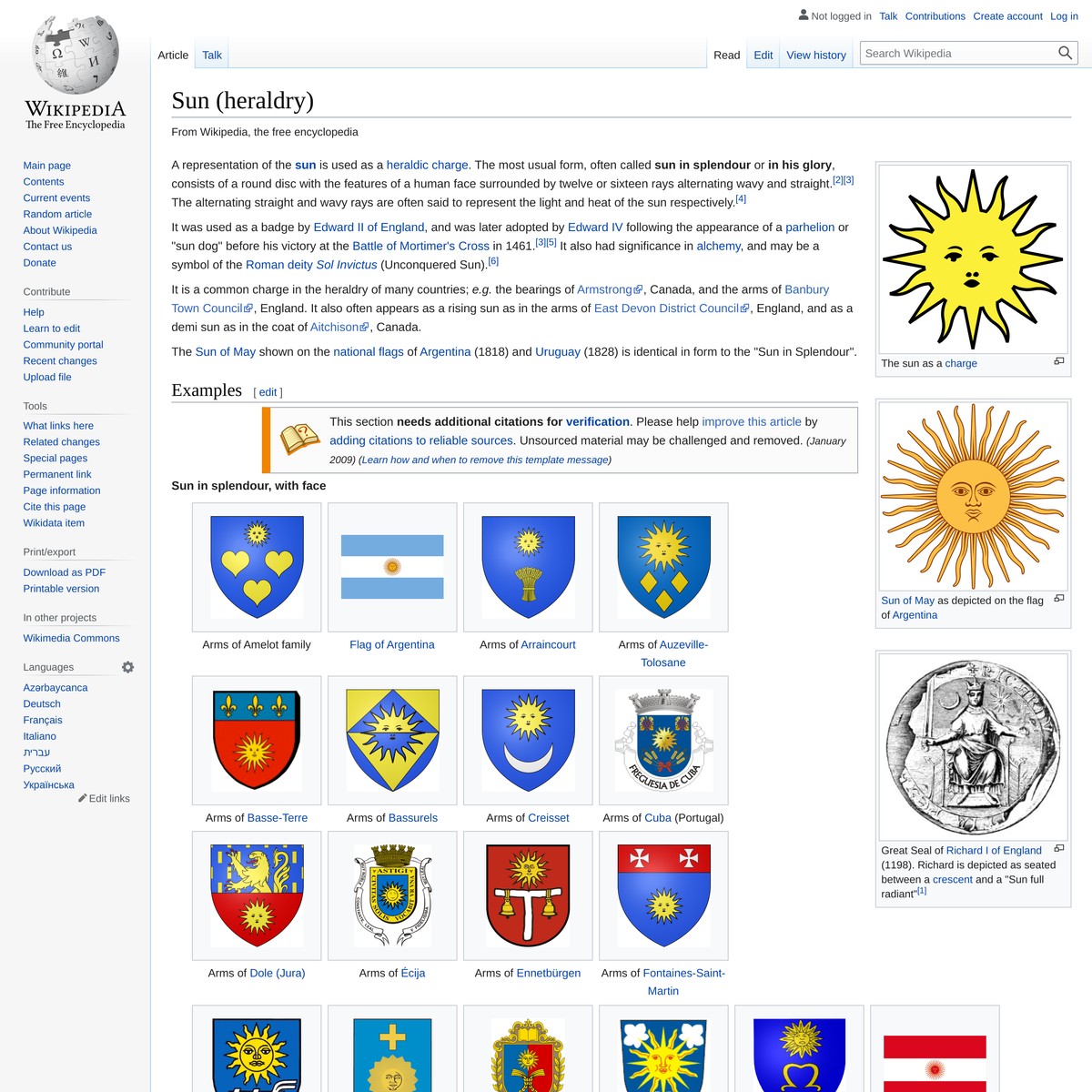 Sun (heraldry) - Wikipedia — Are.na