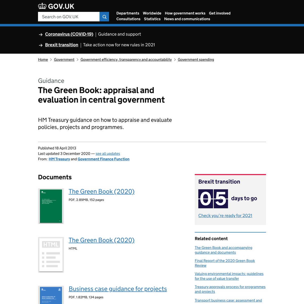 The Green Book: appraisal and evaluation in central government — Are.na