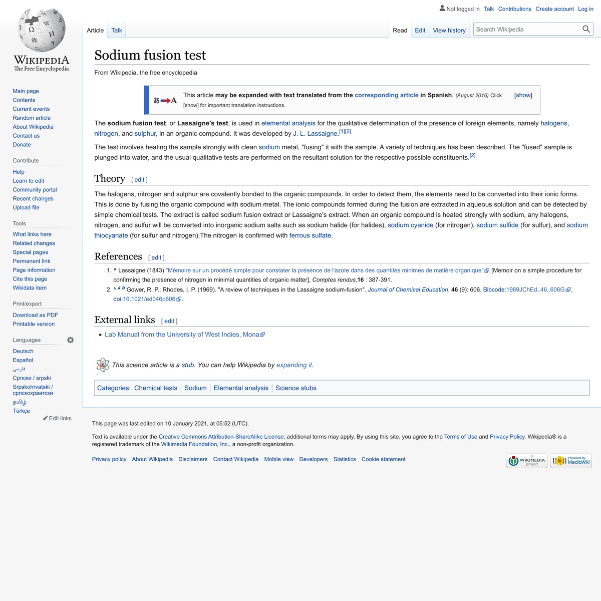 Sodium fusion test - Wikipedia — Are.na
