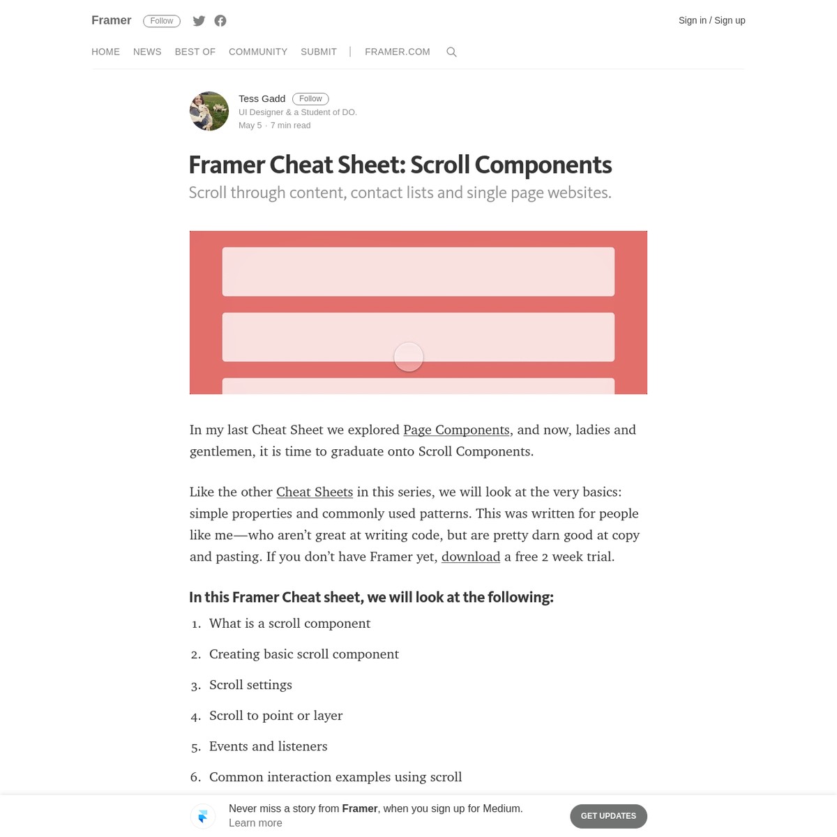 Framer Cheat Sheet: Scroll Components - Framer — Are.na