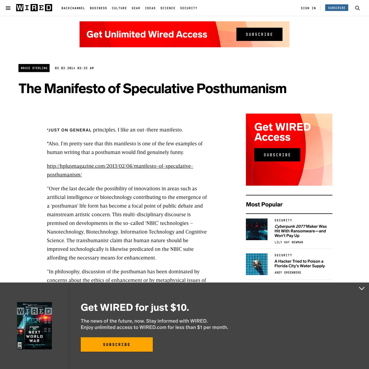 The Manifesto of Speculative Posthumanism — Are.na