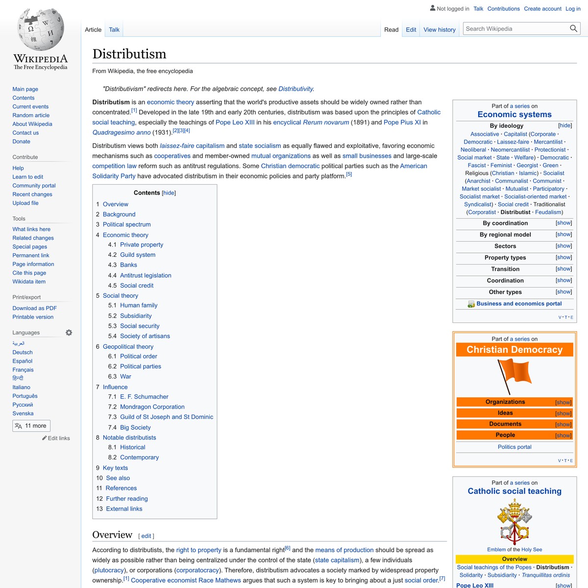 Distributism - Wikipedia — Are.na