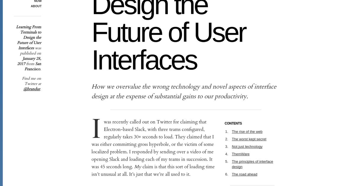 Learning From Terminals to Design the Future of User Interfaces | Are.na