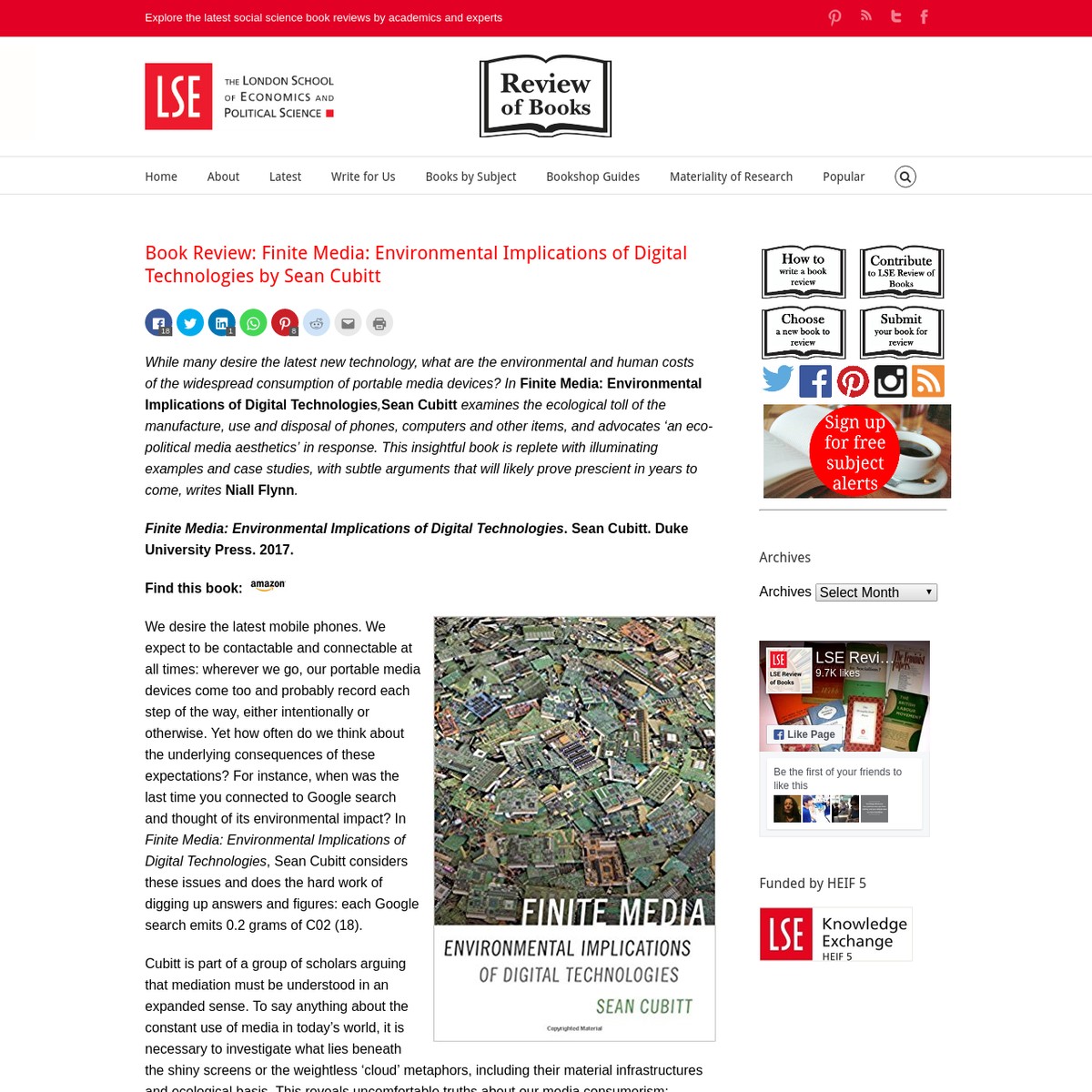 Book Review: Finite Media: Environmental Implications of Digital ...