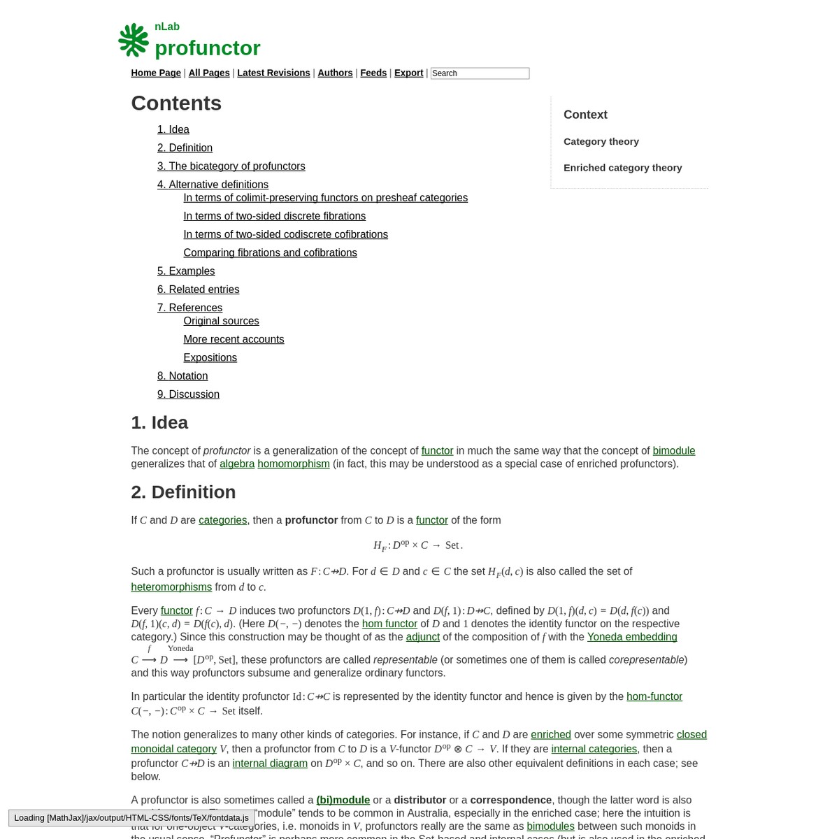 profunctor in nLab — Are.na