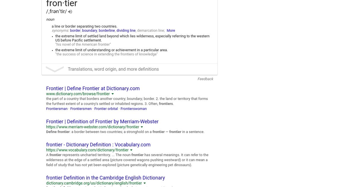 frontier definition - Google Search | Are.na