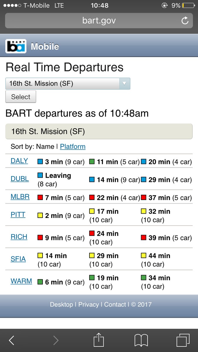 BART Mobile Screenshots — Are.na